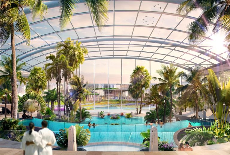 Massive indoor tropical-themed water resort could open at Trafford ...