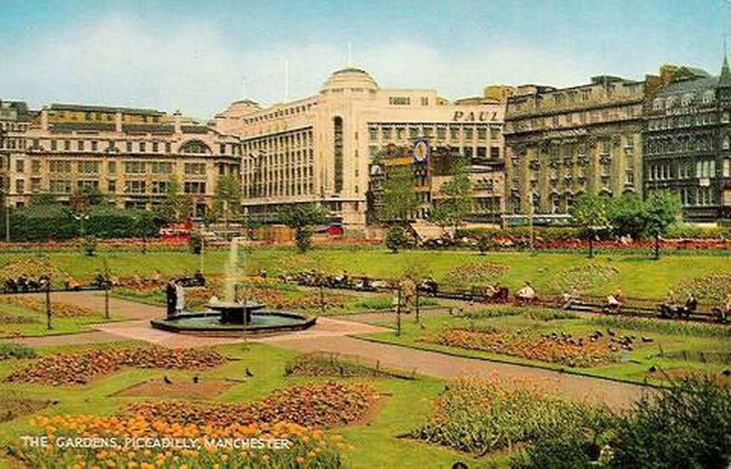 Piccadilly Gardens used to have a massive Lunatic Asylum there - Proper ...