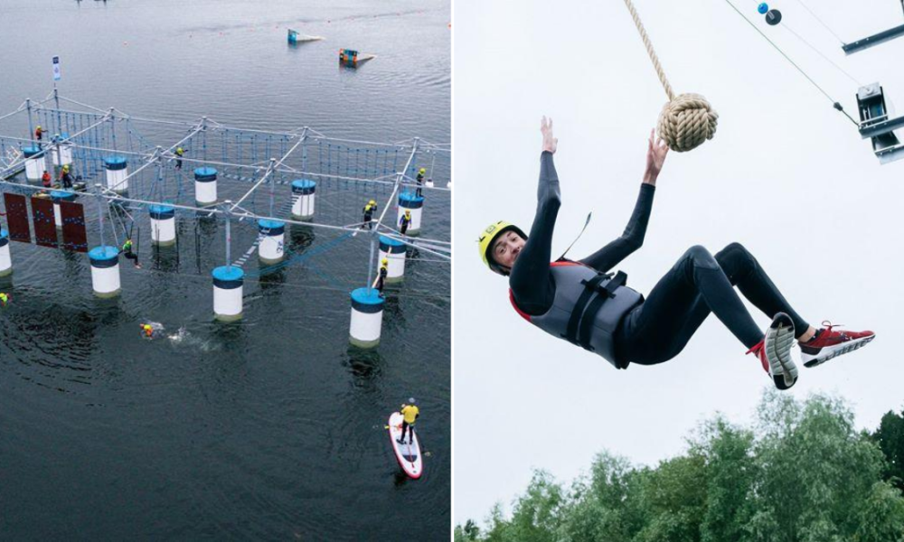 A brand new floating obstacle course has opened less than an hour from ...