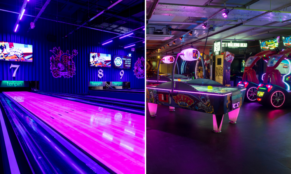 A brand new interactive bowling alley and arcade has opened in the ...