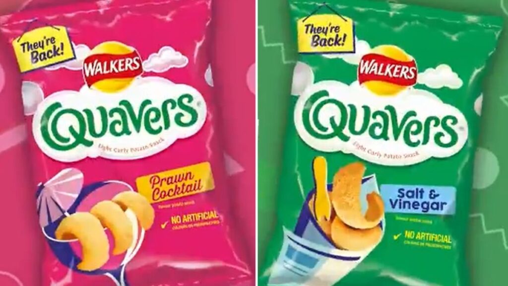 Walkers confirm Prawn Cocktail and Salt & Vinegar Quavers are returning ...