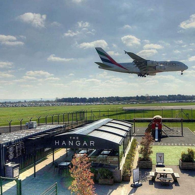 There’s a pub with a huge beer garden next to Manchester Airport’s ...