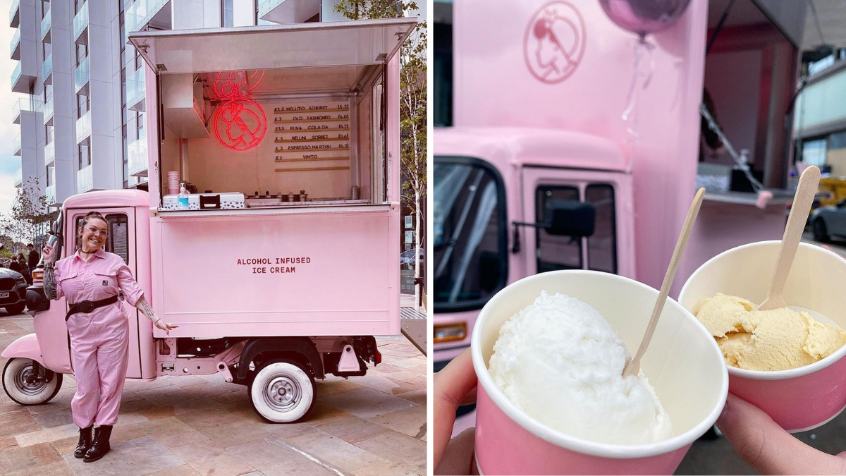 An adults-only pink ice cream van serving boozy treats is heading ...