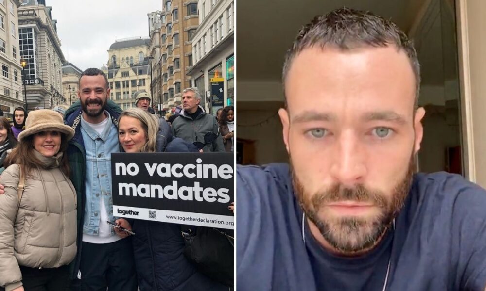 Sean Ward says he 'lost it all' after sharing anti-vax views online