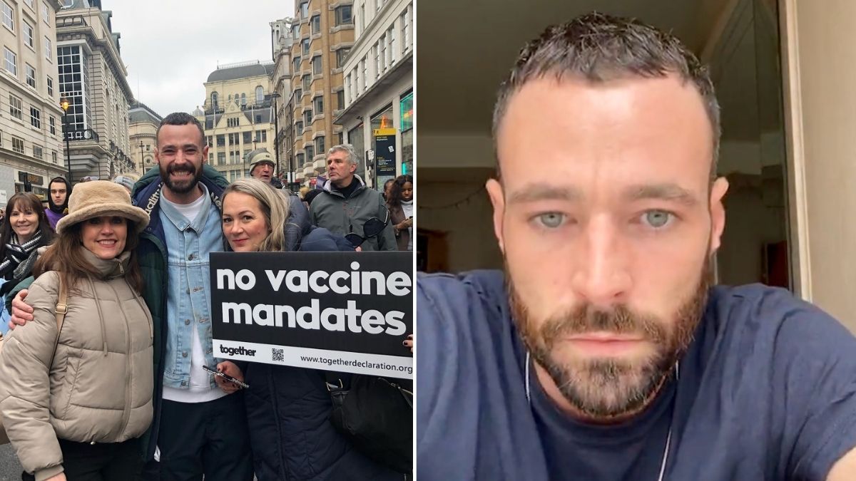 Sean Ward says he 'lost it all' after sharing anti-vax views online