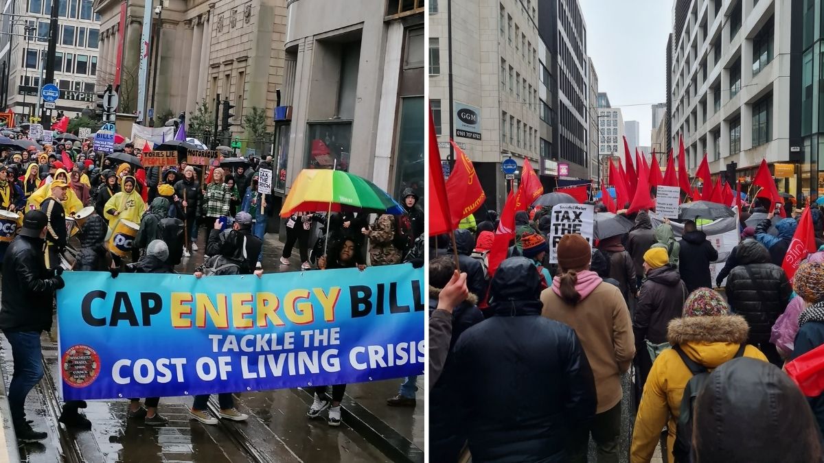 Thousands take to streets to protest cost of living across North West