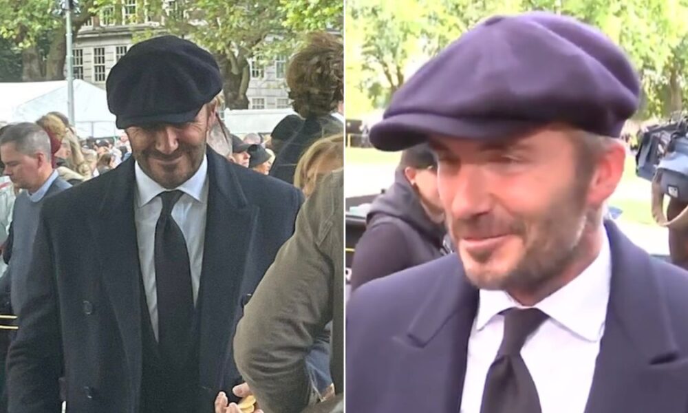 David Beckham spotted in queue for Queen after joining line at 2am