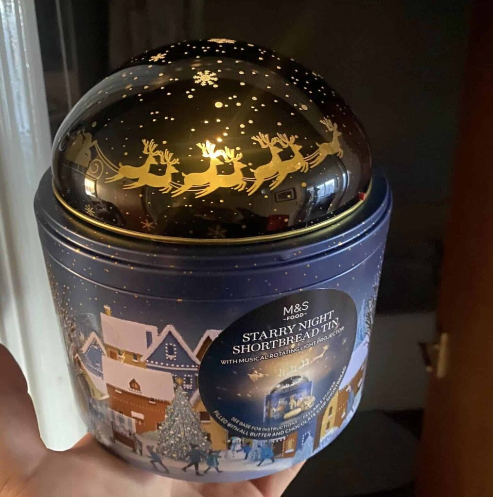 New M&S Christmas biscuit tin turns into a festive nightlight for kids