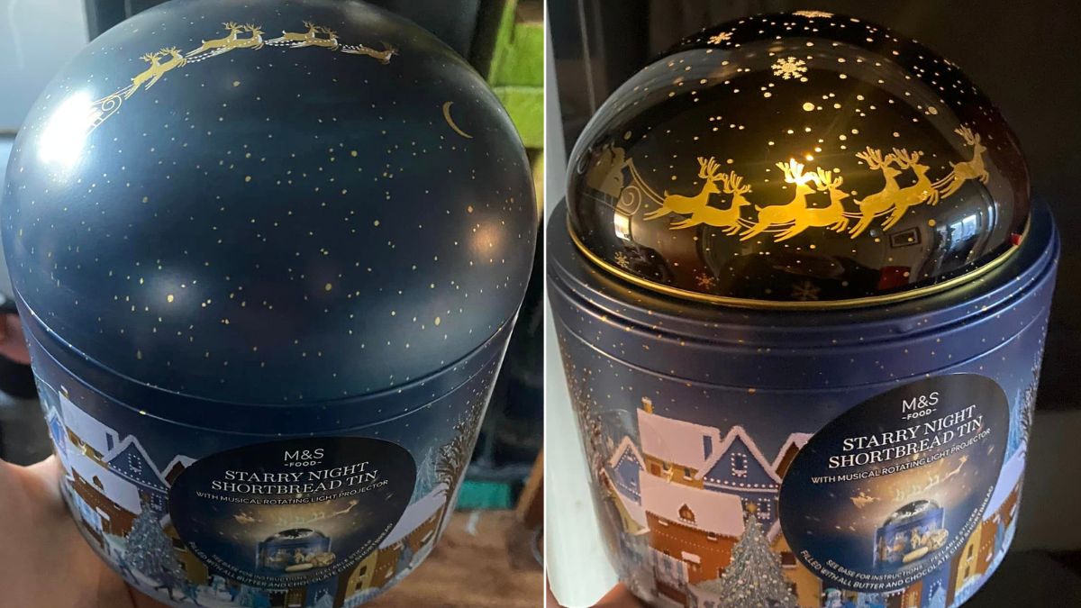 New M&S Christmas biscuit tin turns into a festive nightlight for kids