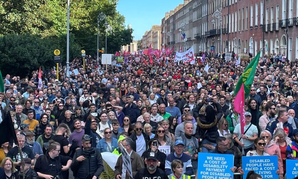 Protests taking place in Manchester over soaring cost of living